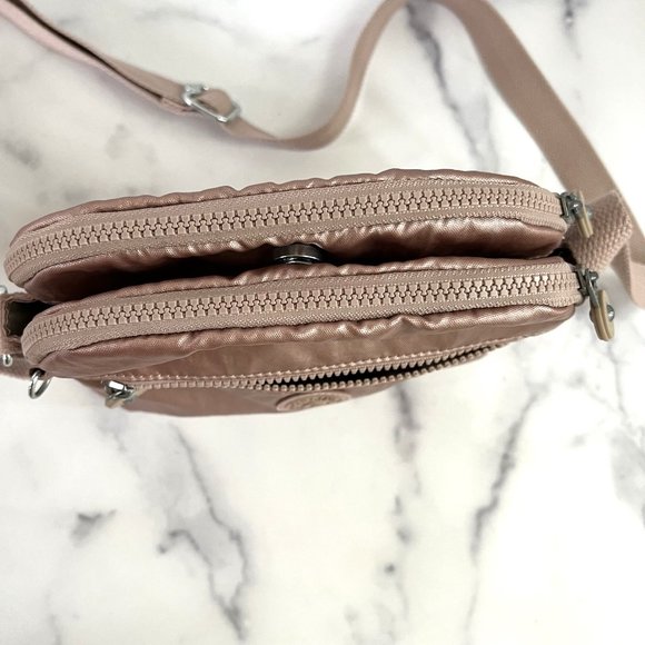 Kipling | Bags | Kipling Triple Compartment Crossbody Bag Cara Metallic ...